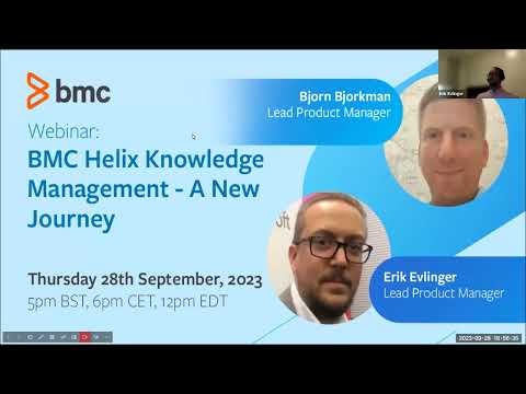 Webinar: BMC Helix Knowledge Management - A new Journey