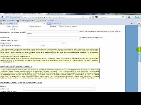 Ken Hollowell Explains How to Form A Florida Corporation Online - Ken Hollowell
