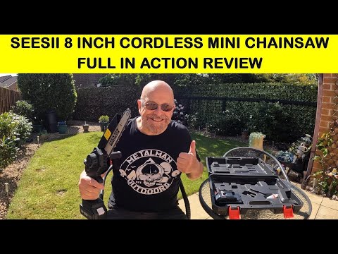 SEESII 8 INCH CORDLESS MINI CHAINSAW - FULL ACTION REVIEW