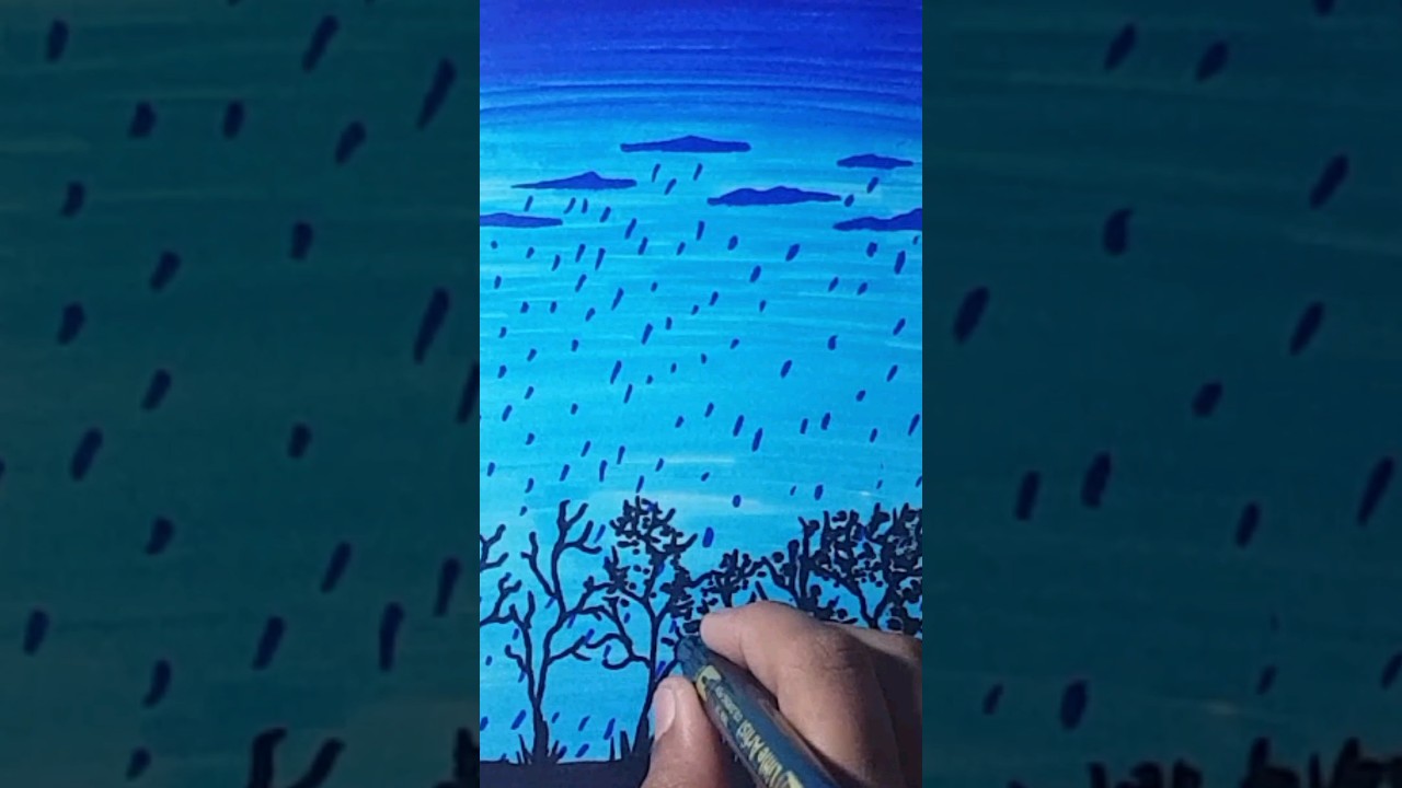 🌿 Easy Rainforest Drawing Tutorial for Beginners🌴 - Step by Step 🎨 #shorts