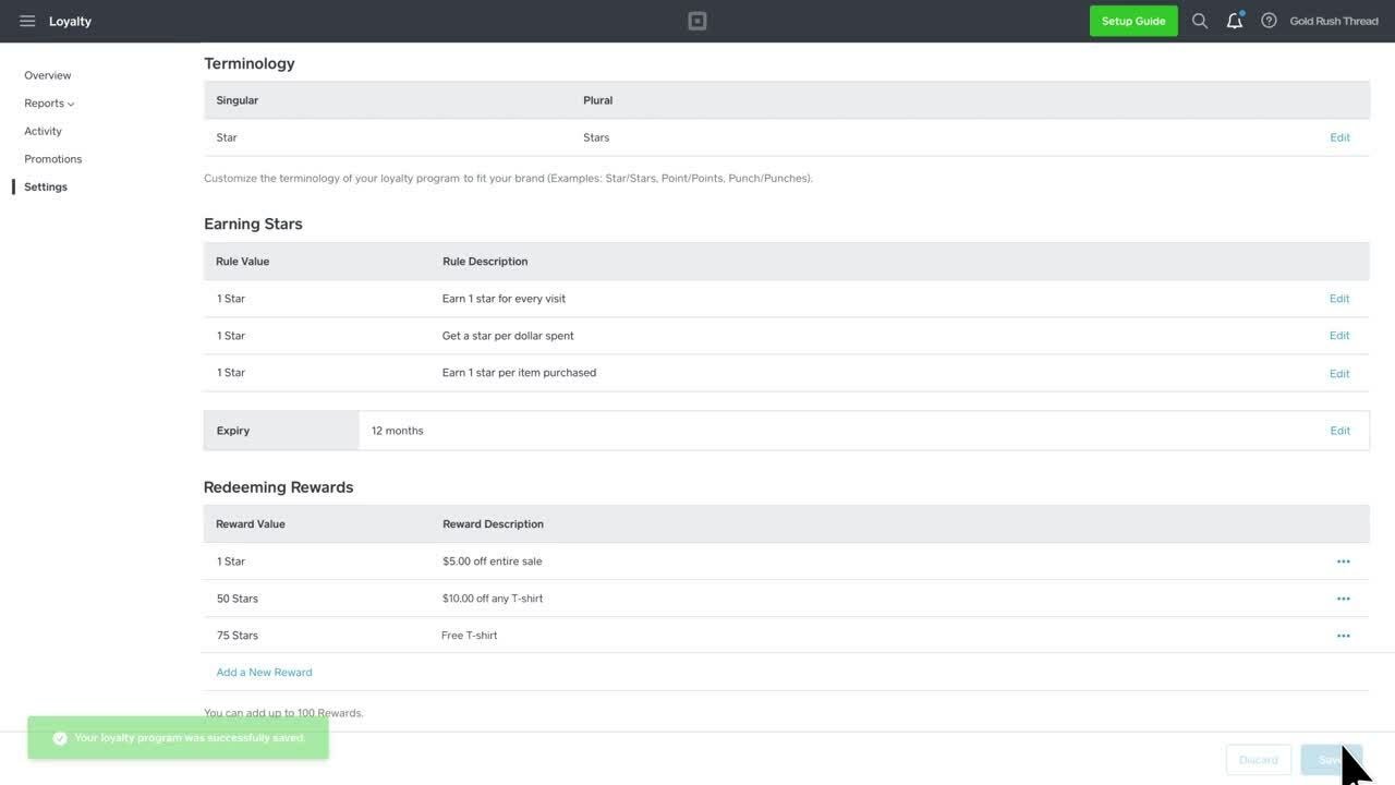 Managing Your Loyalty Program