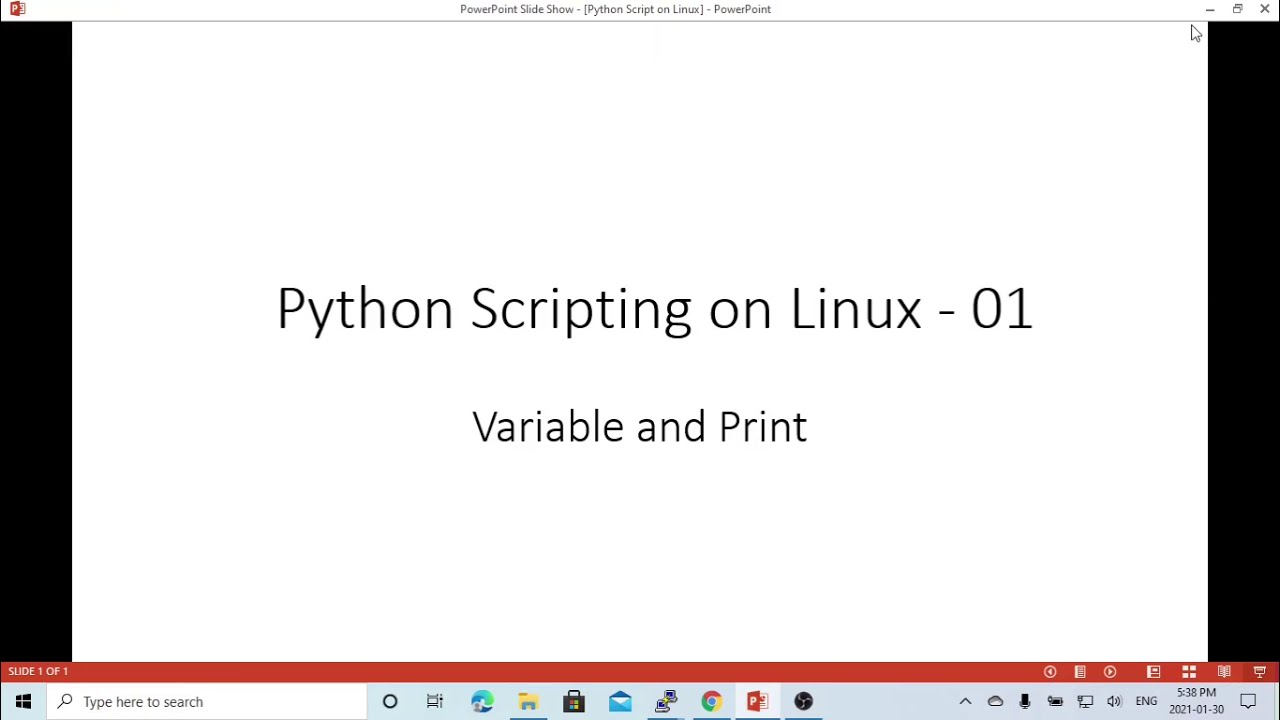 Python on Linux - Variable and Printing Command