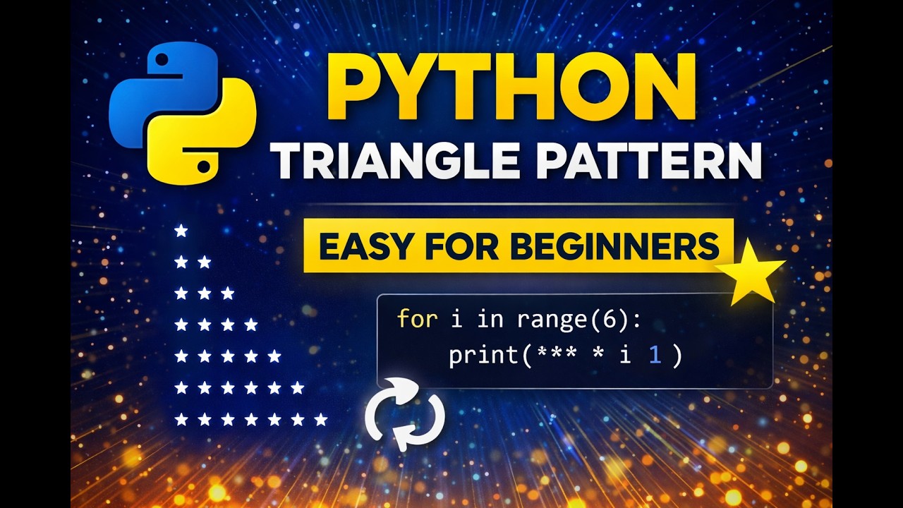 Python Program to Print Triangle Pattern | Step-by-Step for Beginners