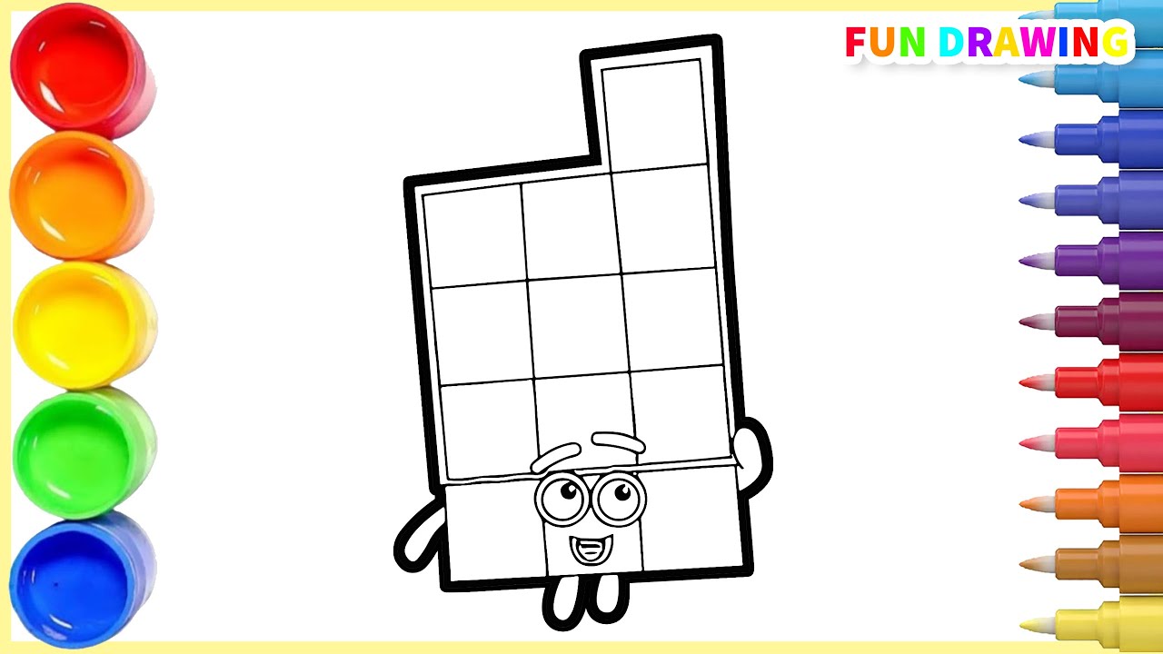 Drawing Numberblocks 13 | Draw and Coloring | FUN DRAWING