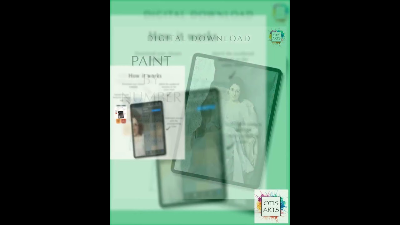 Paint by number kit digital, Procreate, Fresco, Sketchbook, Art Set, templates + color palettes, ...