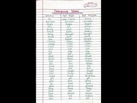 Verb forms V1 , V2 , V3