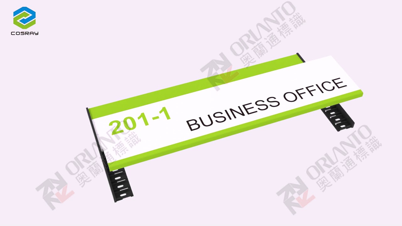 Wall Mounted Sign Plastic Edge