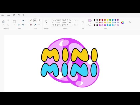 How to draw a MiniMini+ logo using MS Paint | How to draw on your computer