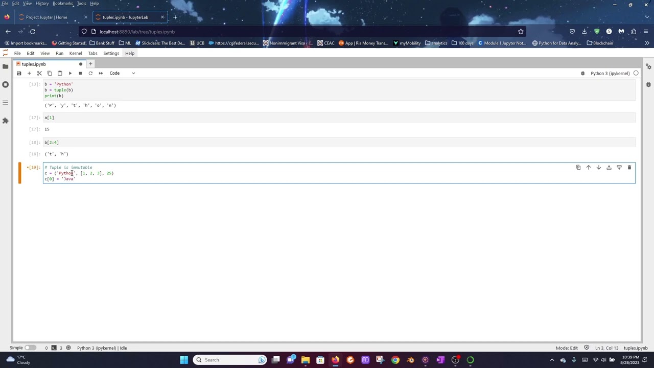 Python Tuple is Immutable