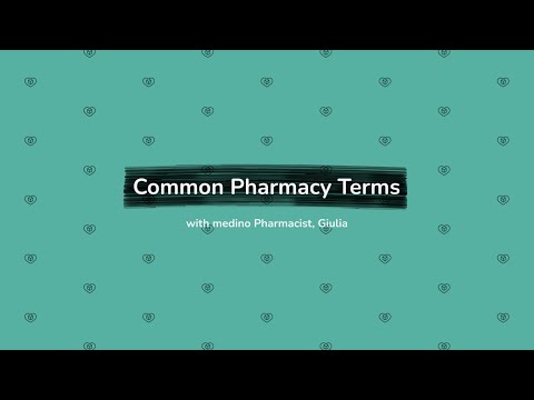Common Pharmacy Terms Explained