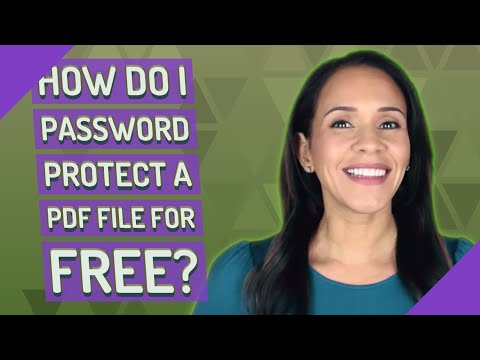 How do I password protect a PDF file for free?