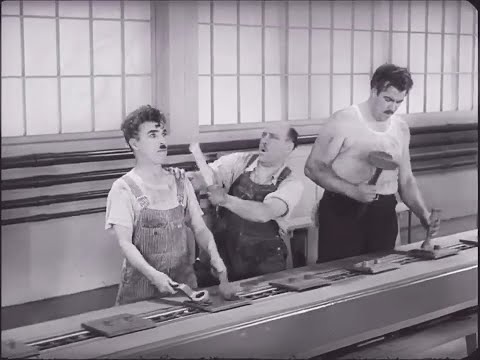 Charlie Chaplin "Modern Times" (1936) – Factory Scene Restored in Stunning HD | Enhanced & Sharpened