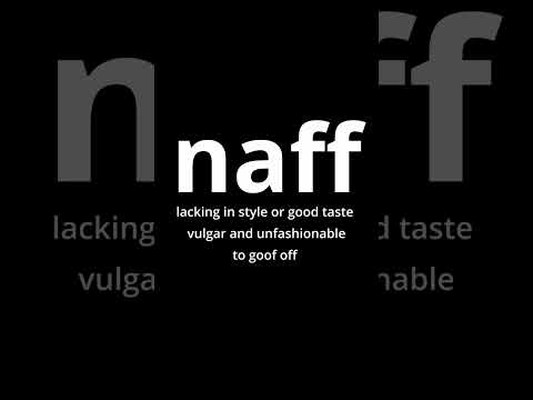 Video Word Of The Day - Naff