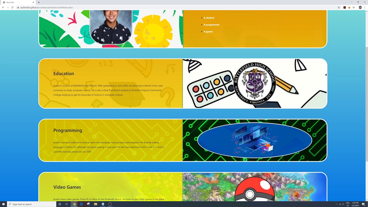CS50 Web Programming with Python and JavaScript Project 0 Demo