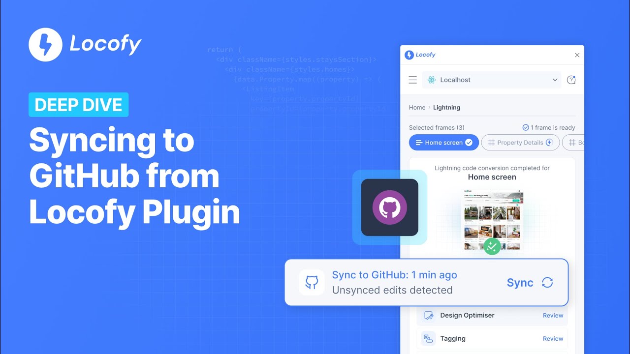 Syncing to GitHub from Locofy Plugin
