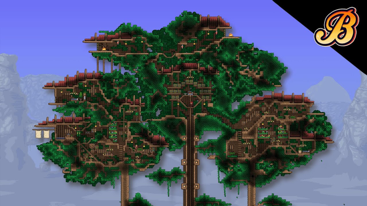 How to Build a Tree House in Terraria | Terraria 1.4.5 | Terraria House Tutorial