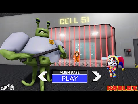 Roblox Barry's Prison Run ALIEN BASE Gameplay in Tamil with Kutty Earth