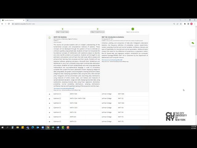 Transfer Explorer (T-REX) - Academic Advisement Center - York College