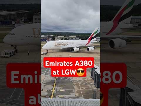 Amazing Emirates A380 Spotted at London Gatwick LGW Airport Majestic Airplane #emirates #a380