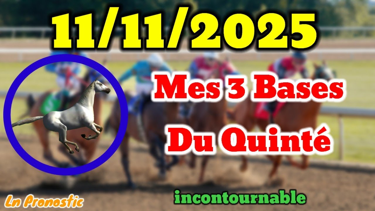 Pronostics PMU Mes 3 bases incontournable MARDI 11 NOVEMBRE 2025 TOULOUSE
