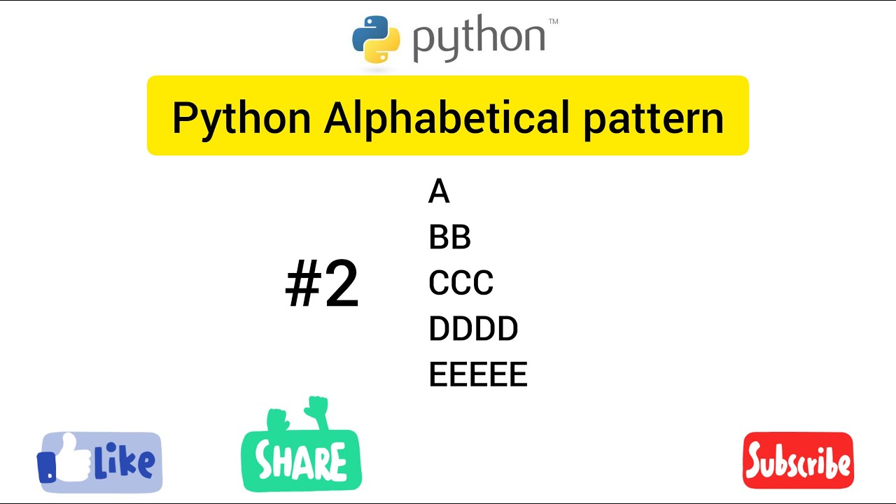 Python Alphabetical pattern program part -2 Easy Learning Genius