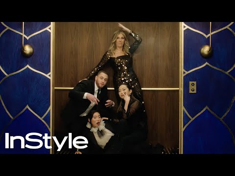 Awkwafina, Rita Wilson, Lulu Wang, Chet Hanks | 2020 Golden Globes Elevator | InStyle | #shorts