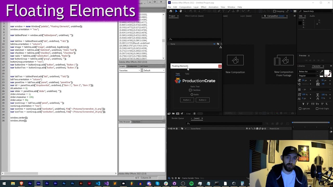 Adobe ScriptUI Tutorial: Floating Elements