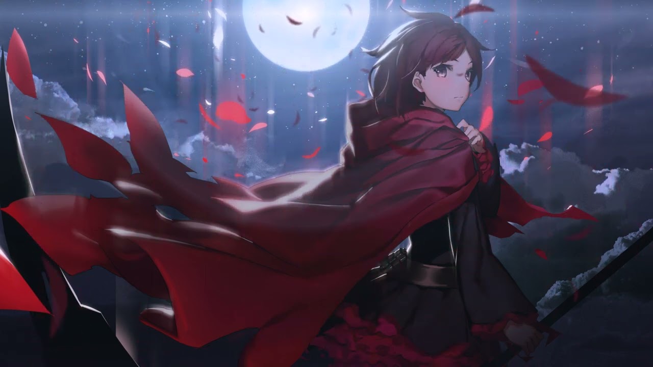 Ruby Rose Flower Petals Rwby Live Wallpaper