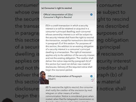 Rights of rescission