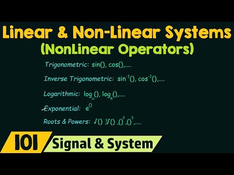 Linear and Non-Linear Systems (Various Nonlinear Operators) Video ...