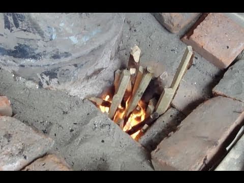 rocket mass heater build and burn