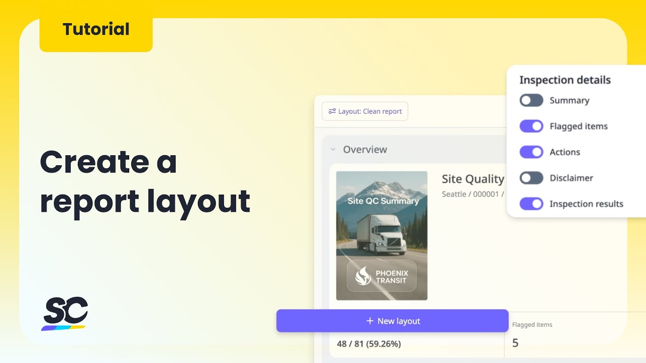 Create a report layout | Tutorial | Web app