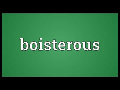 Boisterous Meaning