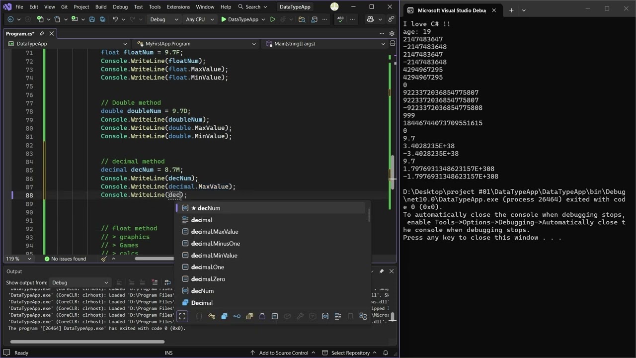 C# Data Types Explained | float vs double vs decimal (Beginner Tutorial)