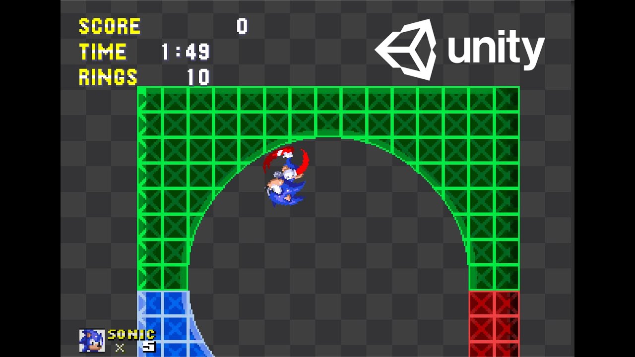 Unity Engine 2D Classic Sonic Physics [Unnamed Project]