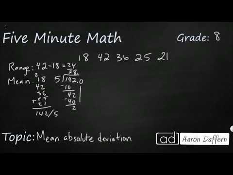 8th Grade Math Mean Absolute Deviation