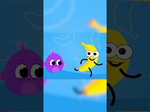 Banana Song! Run Banana! Fruit Names with Giligilis Baby Shark Remix Song #giligilis #kids #shorts