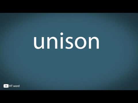How to pronounce unison