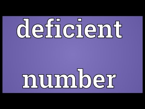 Deficient number Meaning