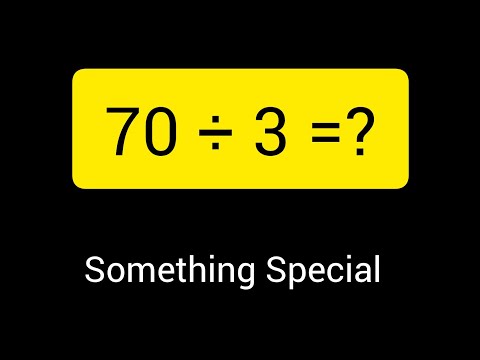 70 Divided by 3 ||70 ÷ 3 ||How do you divide 70 by 3 step by step?||Long Division