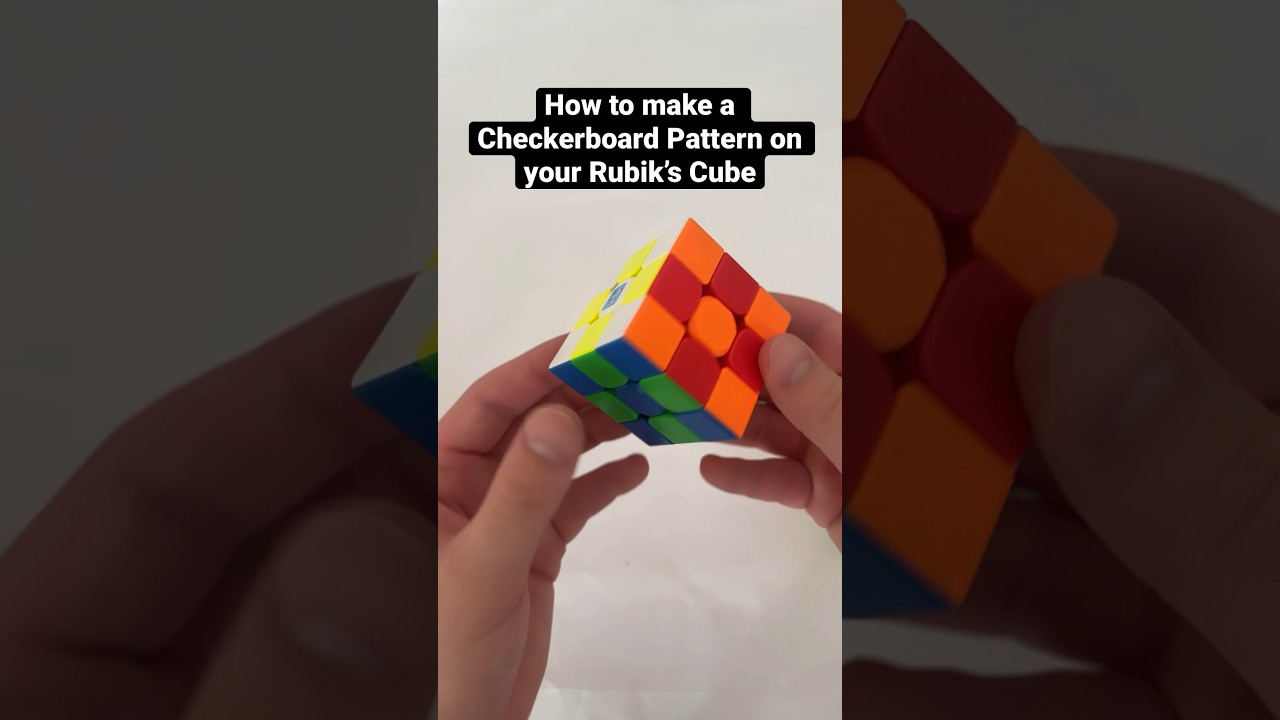 How to make a checkerboard pattern on your Rubik’s Cube #cubing #rubiks #checkerboard #shorts