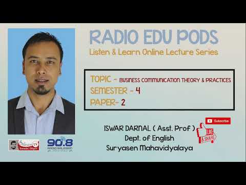 BUSINESS COMMUNICATION THEORY & PRACTICES | ISWAR DARNAL | SSM