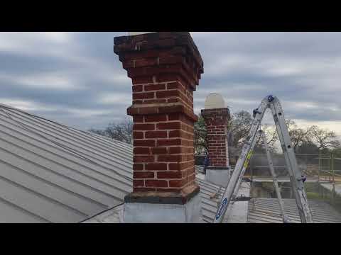 20170303 104159 Repointing the Brick Chimneys