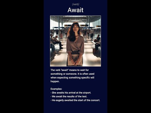English word 'await' verb C1