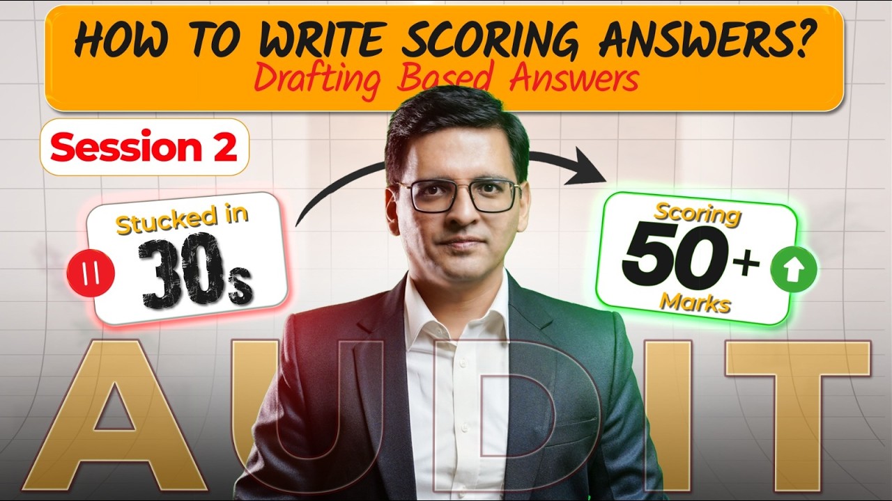 Session 2 - CA Final Audit | Drafting Based Answers