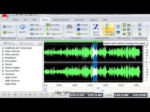 Free Audio Editor How to Change Pitch and Speed