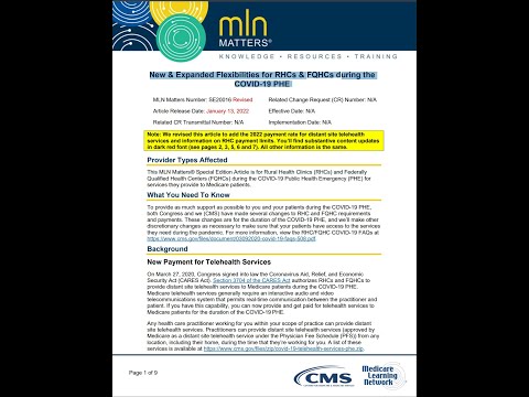 RHC Billing 201 – The Basics of Medicare billing for independent and provider based RHCs with Amand