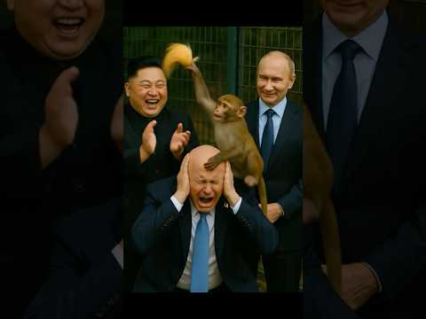 "At the Zoo: Putin and Kim Visit Trump’s Hair Salon Grand Opening — In the Monkey House 😂🐒✂️"