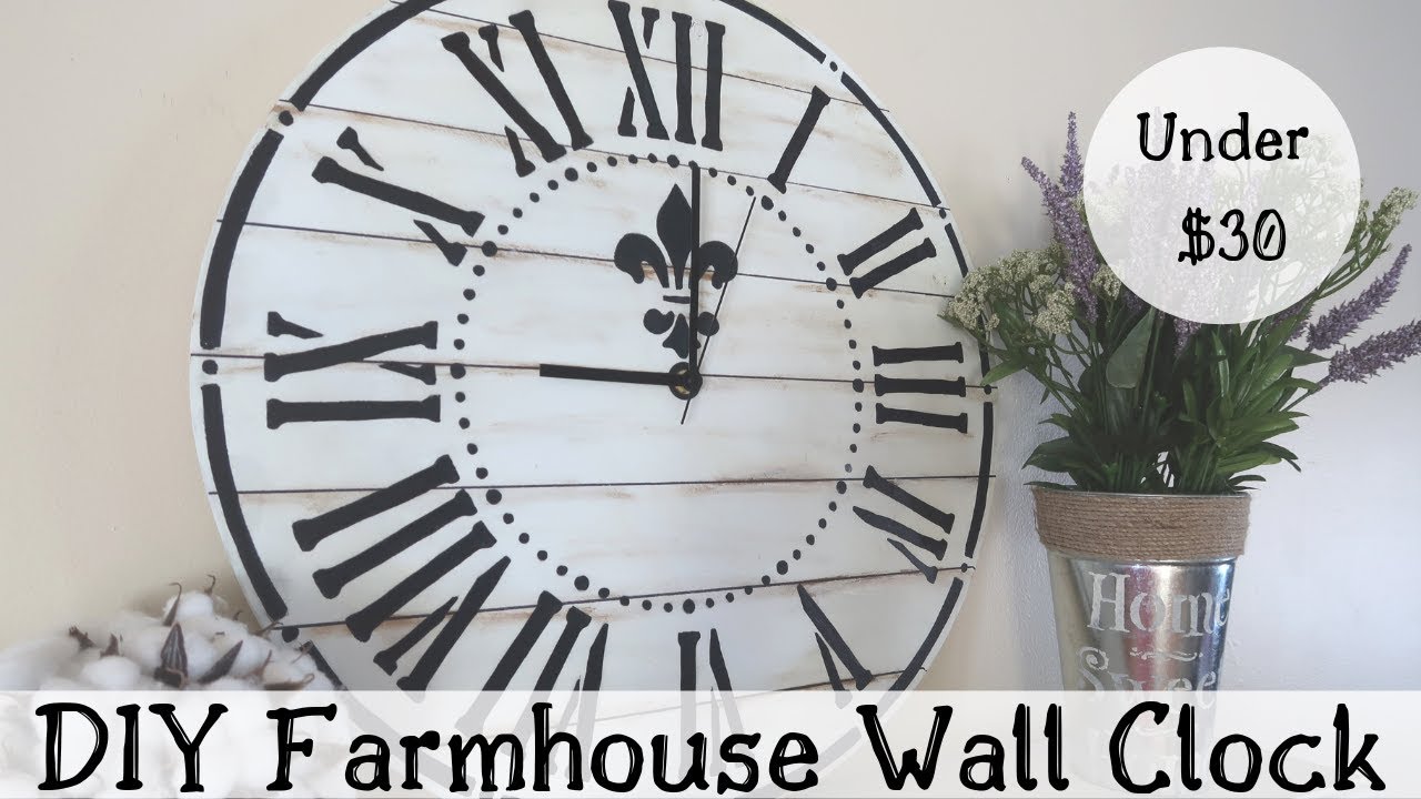 DIY FARMHOUSE WALL CLOCK | RUSTIC FARMHOUSE DECOR | BUDGET FRIENDLY FARMHOUSE DECOR
