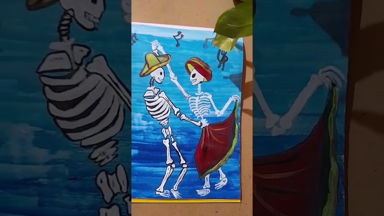 skeleton dancing #painting